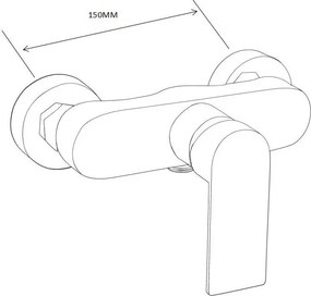 Mexen Sven sprchový set s dešťovou sprchou a sprchovou baterií Royo, černá, 72240262-70