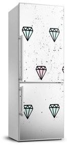 Wallmuralia Nálepka tapeta na ledničku do domu Diamanty 60x180 cm