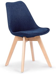 Minimalistický židle dřevěný Tmavě modrý CARLO