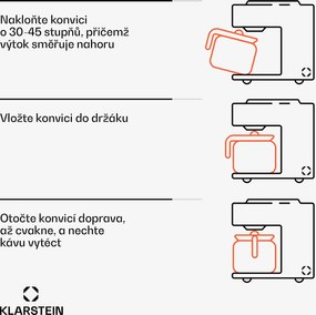 Klarstein Arabica, kávovar, 800 W, 1,2 l, Easy-touch control, stříbrno/černý