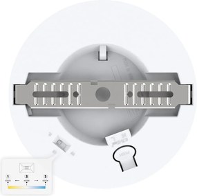 Stropní LED svítidlo Evora Round, 1x LED 6w, 3000-6000k, 3CCT, w