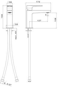 Sapho, DIMY stojánková umyvadlová baterie bez výpusti, chrom, DM002