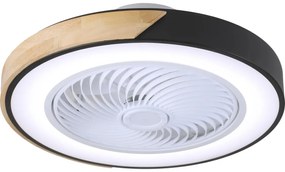 Brilagi-LED Stmív. svítidlo s ventilátorem LED/30W/230V 3000-6500K černá/dub +DO