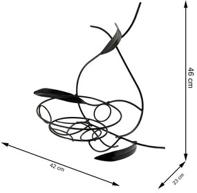 Nástěnný květináč Stal černý
