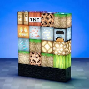 Stolní lampa z kostičkových bloků (block building) s motivem Minecraft