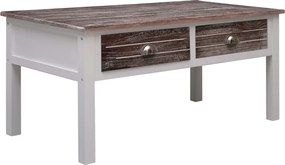 vidaXL Konferenční stolek hnědý 100 x 50 x 45 cm dřevo [284133] Barva: Bílo-hnědá