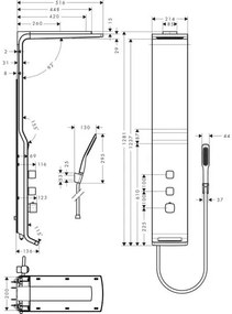 Hansgrohe Raindance Sprchový panel Lift 27008400