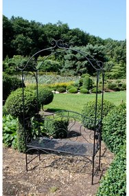 Černá kovová zahradní lavice Colima – Garden Pleasure
