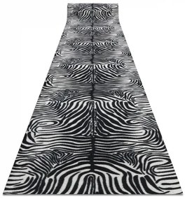 Běhoun pogumovaný DIGITAL ZEBRA Zvířecí kůže bílý černý Šíře: 65 cm