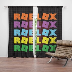 Sablio Závěs ROBLOX Barevný text: 2ks 140x250cm