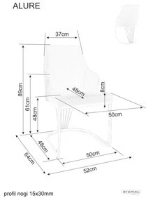 Čalouněná jídelní židle ALURE VELVET béžová
