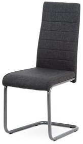Jídelní židle, šedá látka, kov matný antracit - DCL-400 GREY2