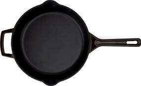 Elmich Smaltovaná litinová pánev Ember 26 cm - hnědá