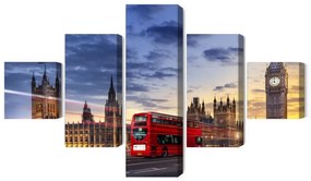 Vícedílný obraz Panorama Westminster A Big Ben, Londýn Nedostatek Nedostatek Plátno Canvas 200x120