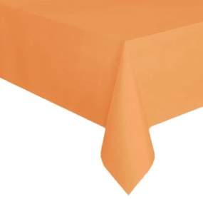 Jednorázový plastový jednobarevný ubrus 137 x 274 cm (matný) Barva: Oranžová