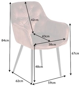 Designová židle Garold hnědý samet