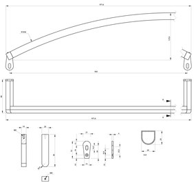 GSI NORM čelní držák ručníků 100cm, pro umyvadlo 8643111, chrom PANMA100