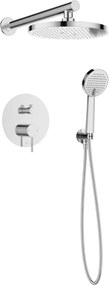 Invena Kalitea, podomítková sprchová souprava, 2-funkční baterie, chromová, INV-BS-72-001-V