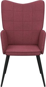 Relaxační židle vínová textil 327949