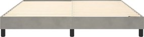 Rám postele s boxspringem světle šedý 160 x 200 cm samet 3120778