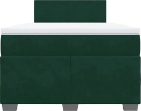 Box spring postel s matrací tmavě zelená 120 x 200 cm samet 3286279