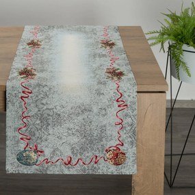 VÁNOČNÍ GOBELÍNOVÝ BĚHOUN NA STŮL PINE1 40X100 CM VZOROVANÁ
