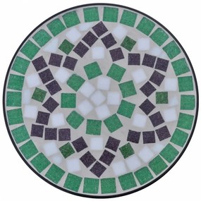 Mozaikový stolek na květiny keramika Dekorhome Černá