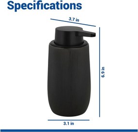 Černý plastový dávkovač mýdla 400 ml Fablo – Wenko