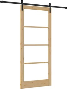 Posuvné dveře ORKDAL Přirozená a černá 93 x 211 cm 3331869