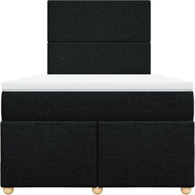 Box spring postel s matrací černá 120x200 cm textil 3291242