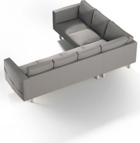 Potah na pohovku IKEA Norsborg rohová 5-místná barva šedá látka pletený vzor