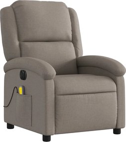 Elektrické masážní polohovací křeslo taupe textil 3204160