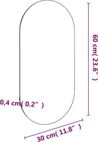 Zrcadlo 60 x 30 cm sklo 326082
