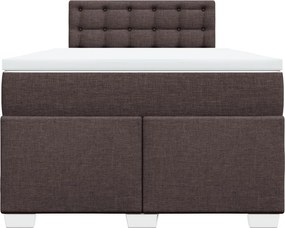 Box spring postel s matrací tmavě hnědá 120x190 cm textil 3288144