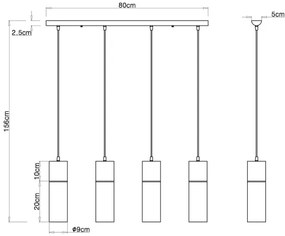 Globo 21000-4HB - Lustr na lanku ANNIKA 4xE27/25W/230V černá