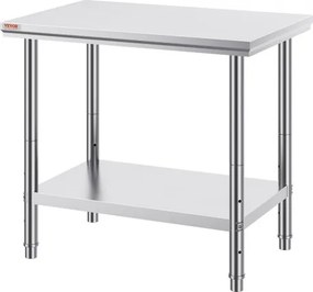 Pracovní stůl 61 × 91,4 × 81,3 cm z nerezové oceli NSF pro na přípravu komerčních