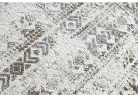 koberec Strukturální SOLE D3732 Aztécký, diamanty ploché tkaní béžo velikost 180x270 cm | krásné koberce cz