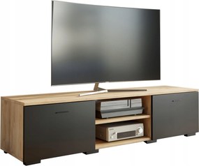 Skříňka Rtv stolek Roma 120 cm artisan-černá komoda Per