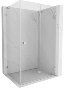 Mexen Lunar-F L skládací sprchový kout pravý 100 x 80 cm, 8mm čiré sklo, chromový profil, 836L-100-080-01-00-P