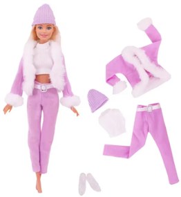 Módní oblečení pro Barbie - sady oblečení Varianta: Z764 fialový set s čepicí