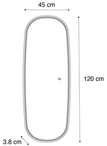 Moderní koupelnové zrcadlo zlaté vč. LED a dotykového stmívače - Geraldien