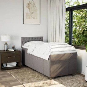 Box spring postel s matrací taupe 100 x 200 cm textil 3286990