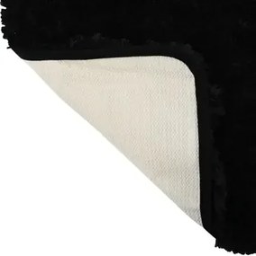 MSV Koupelnová předložka MICROFIBER černá / 40 x 60 cm / polyester / p