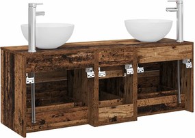 Sada koupelnových skříněk 3 ks Staré dřevo 49,5 x 35 x 63 cm 3405801