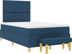 Postel s boxspringem s polštářem Modrá 190 x 120 cm textil 3344365