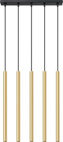 Sollux Lighting Závěsná lampa PASTELO 5L leštěné zlato
