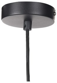 Skleněná závěsná lampa černá/stříbrná TALPARO Beliani