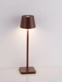 Venkovní stolní lampa Deck hnědá