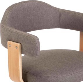 Barové stoličky 2 ks taupe ohýbané dřevo a textil 327339
