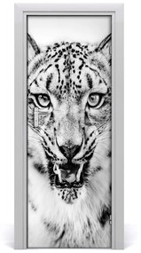 Samolepící fototapeta na dveře Sněžný leopard 85x205 cm